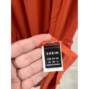 SHEIN | Dresses | Shein M Burnt Orange Long Sleeve Prairie Maxie Dress | Poshmark